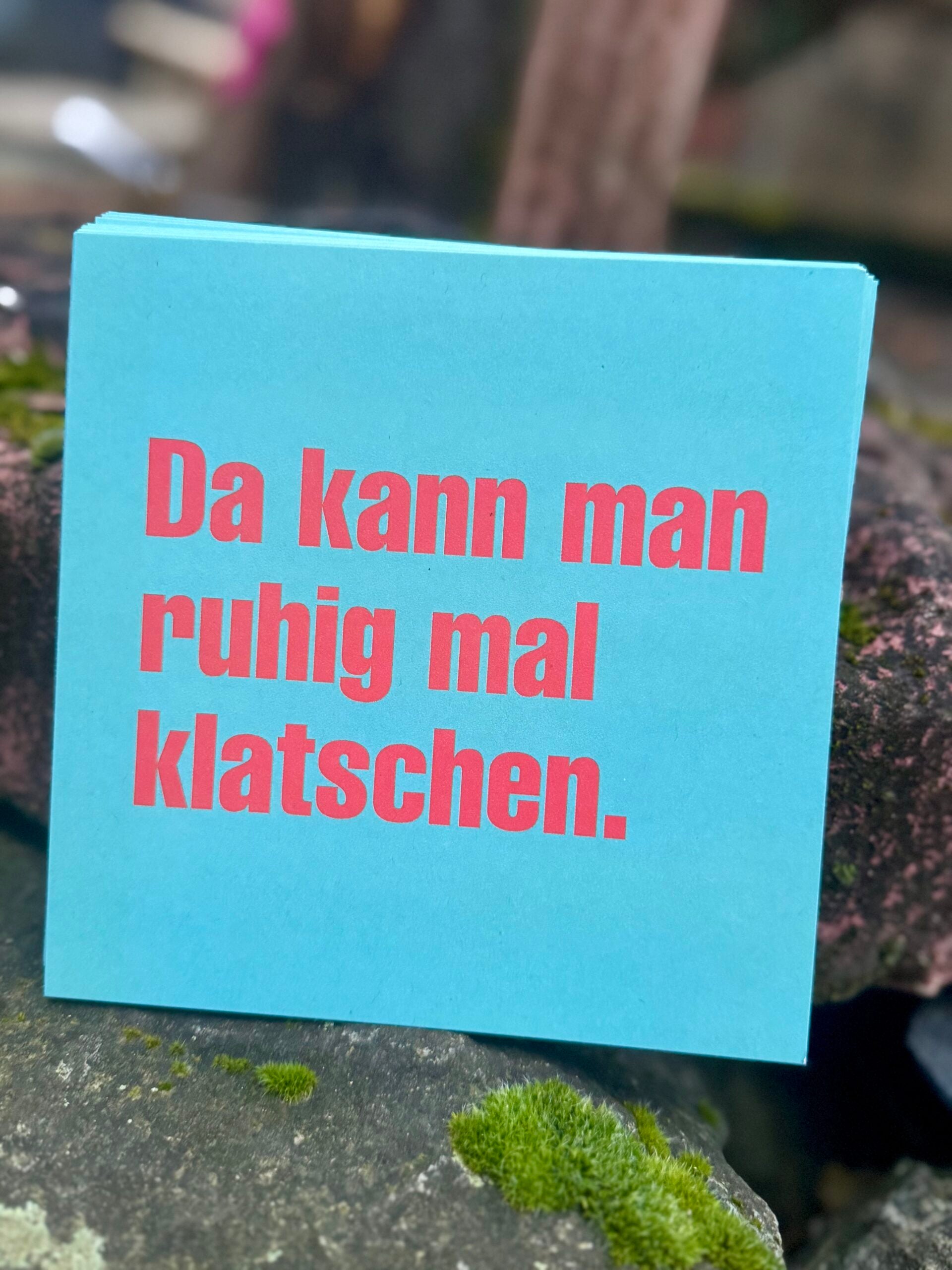 Postkarte Da kann man ruhig mal klatschen – Achwiegut